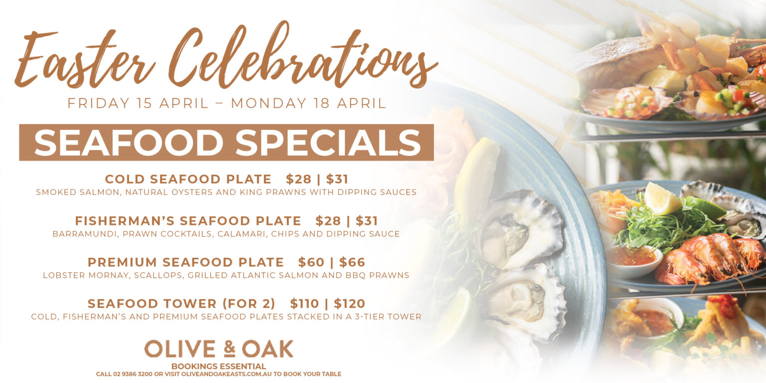 Easter Seafood Specials - Easts Bondi Junction