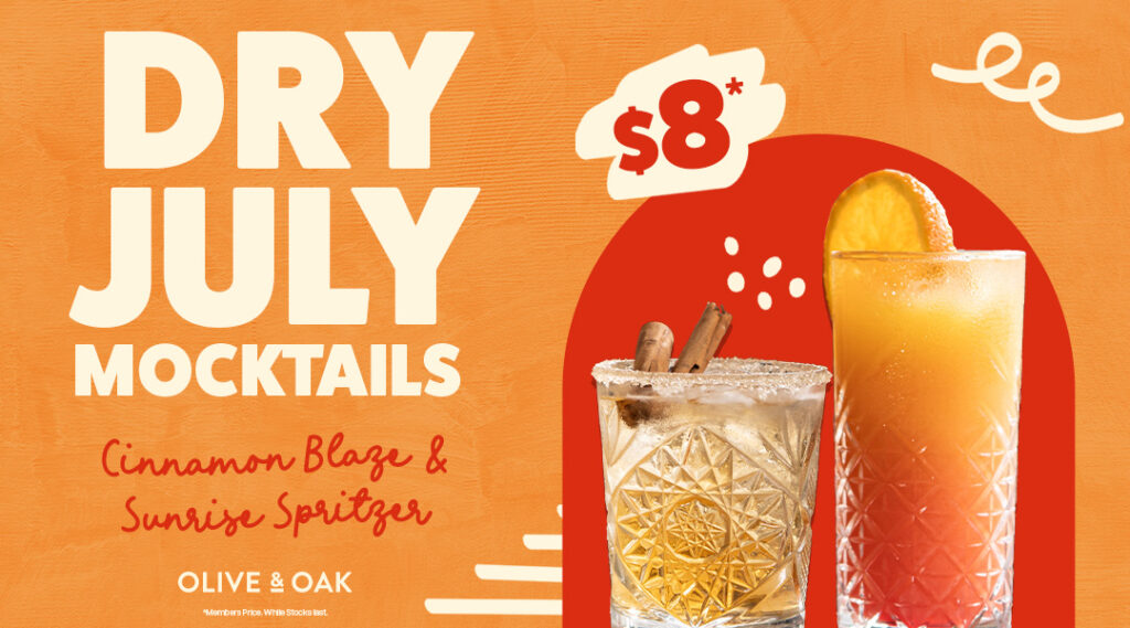 Dry July Mocktails - Easts Bondi Junction